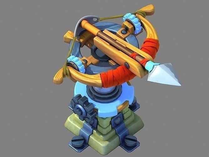 Game bow tower equipment free 3D model | CGTrader