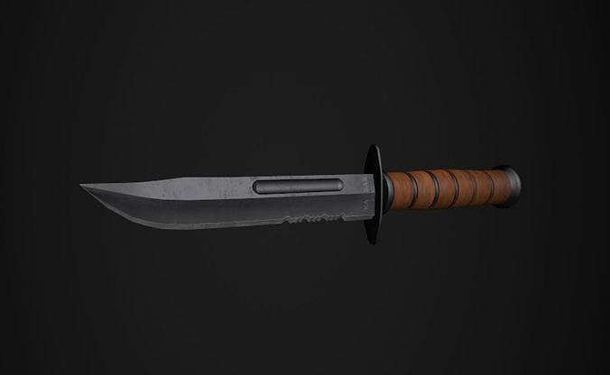 3D model Military Knife KA-BAR Model VR / AR / low-poly | CGTrader