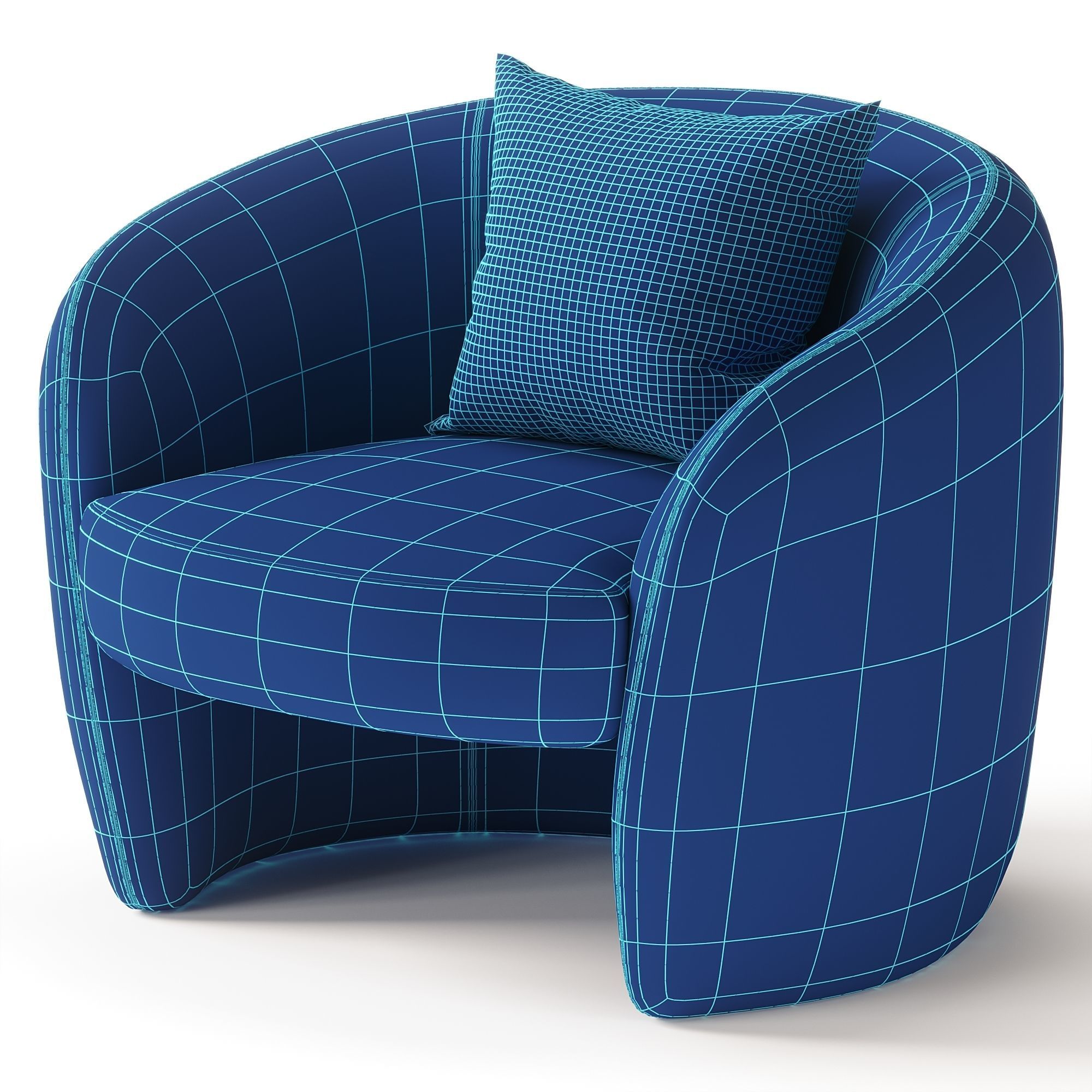 Posie Barrel Chair 3D model | CGTrader