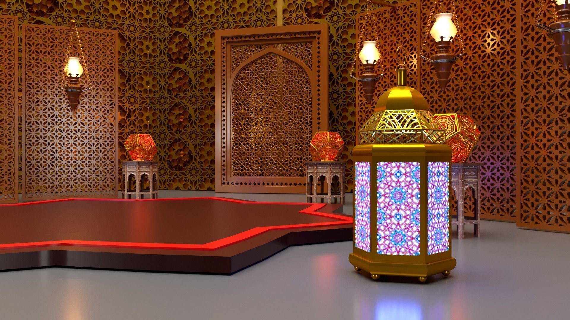 Islamic virtual set 3D model | CGTrader