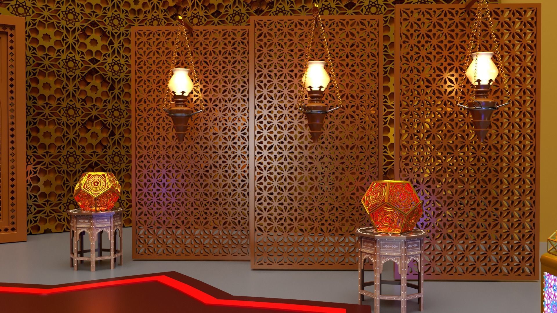 Islamic virtual set 3D model | CGTrader