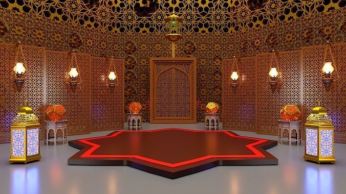 Islamic virtual set 3D model | CGTrader