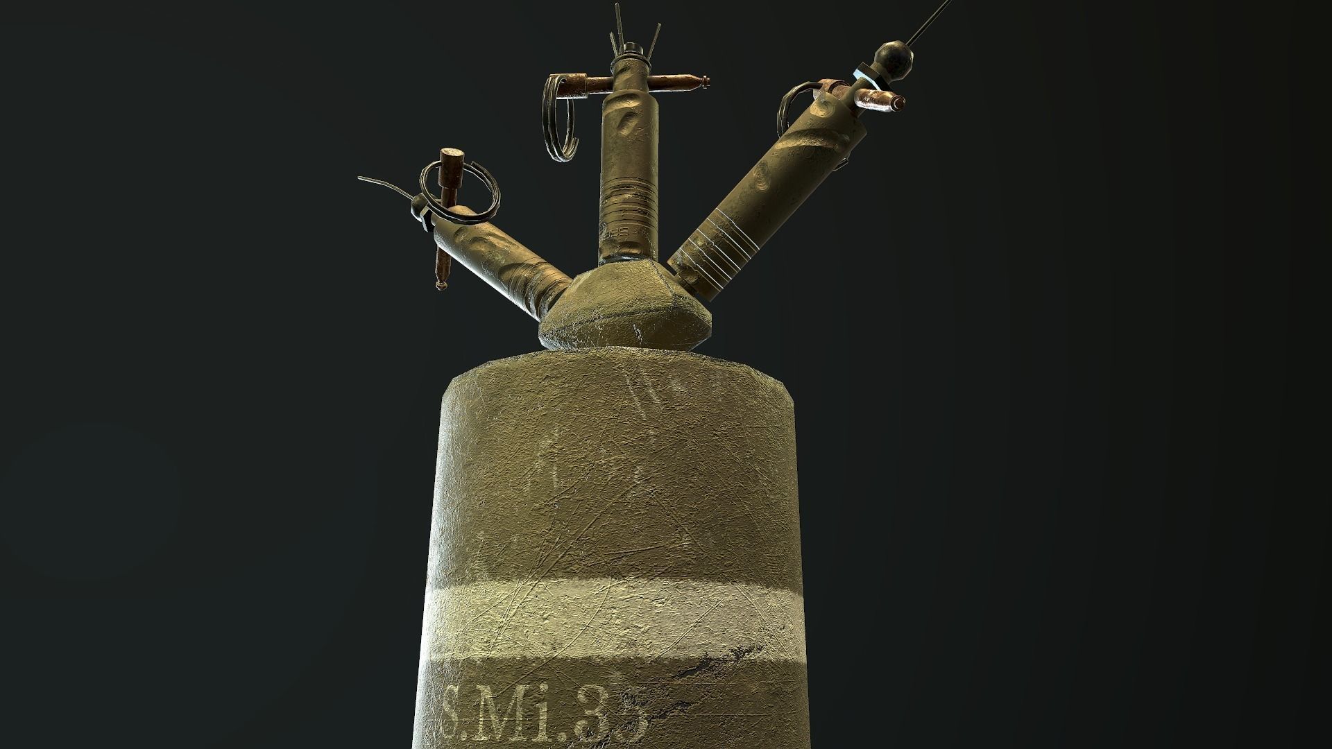 3D model S-mine 35 German Grenade mine WW2 VR / AR / low-poly | CGTrader