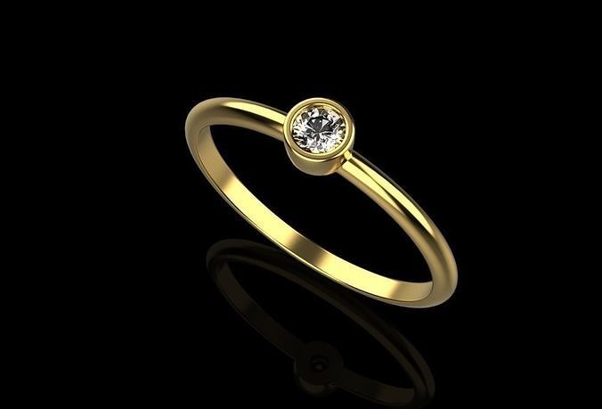 simple jewelry ring 3D model 3D printable | CGTrader