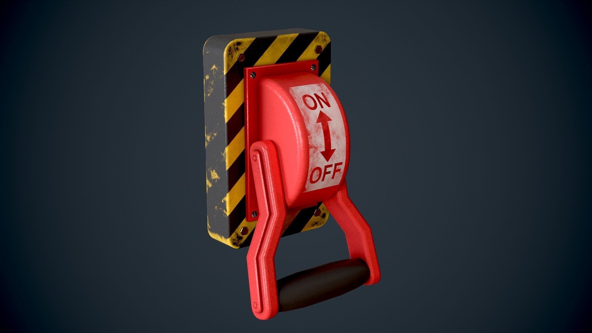 3D model Sci Fi Red Lever power switch VR / AR / low-poly | CGTrader