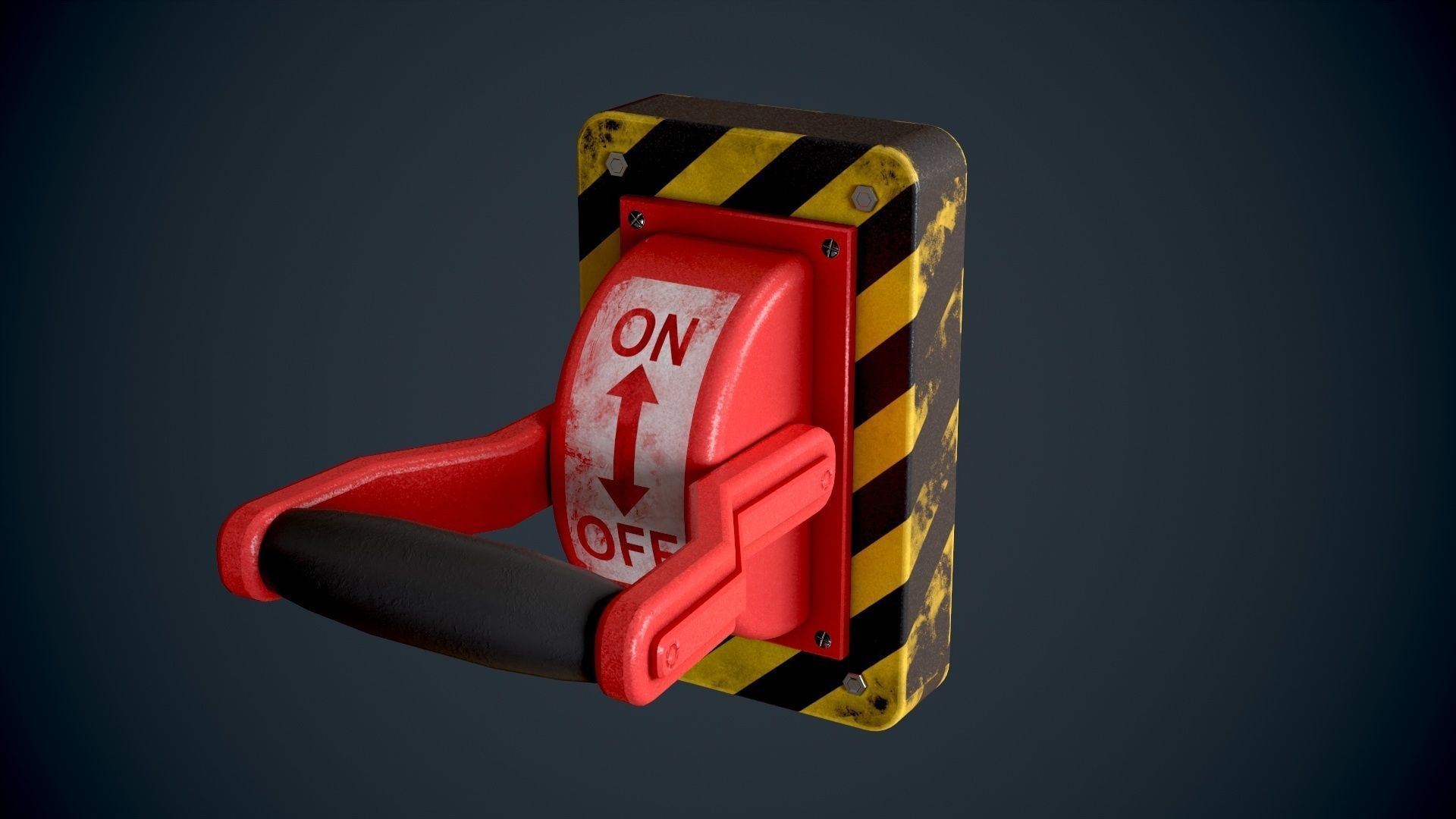 3D model Sci Fi Red Lever power switch VR / AR / low-poly | CGTrader