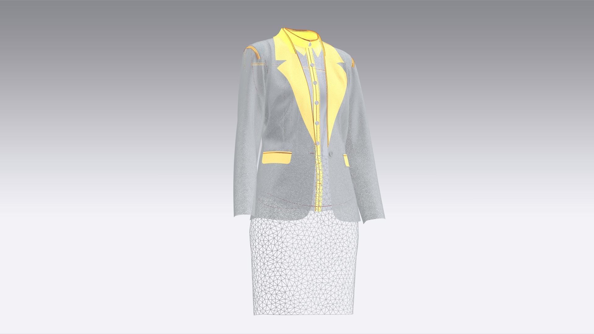 Women Blazer Outfit 3D model | CGTrader