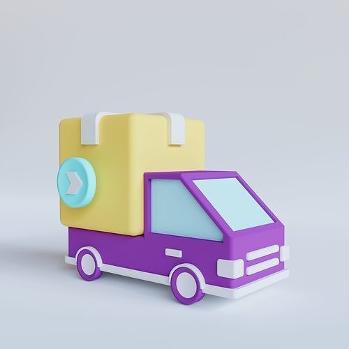 Delivery in 3d Icon 3d illustration free 3D model | CGTrader