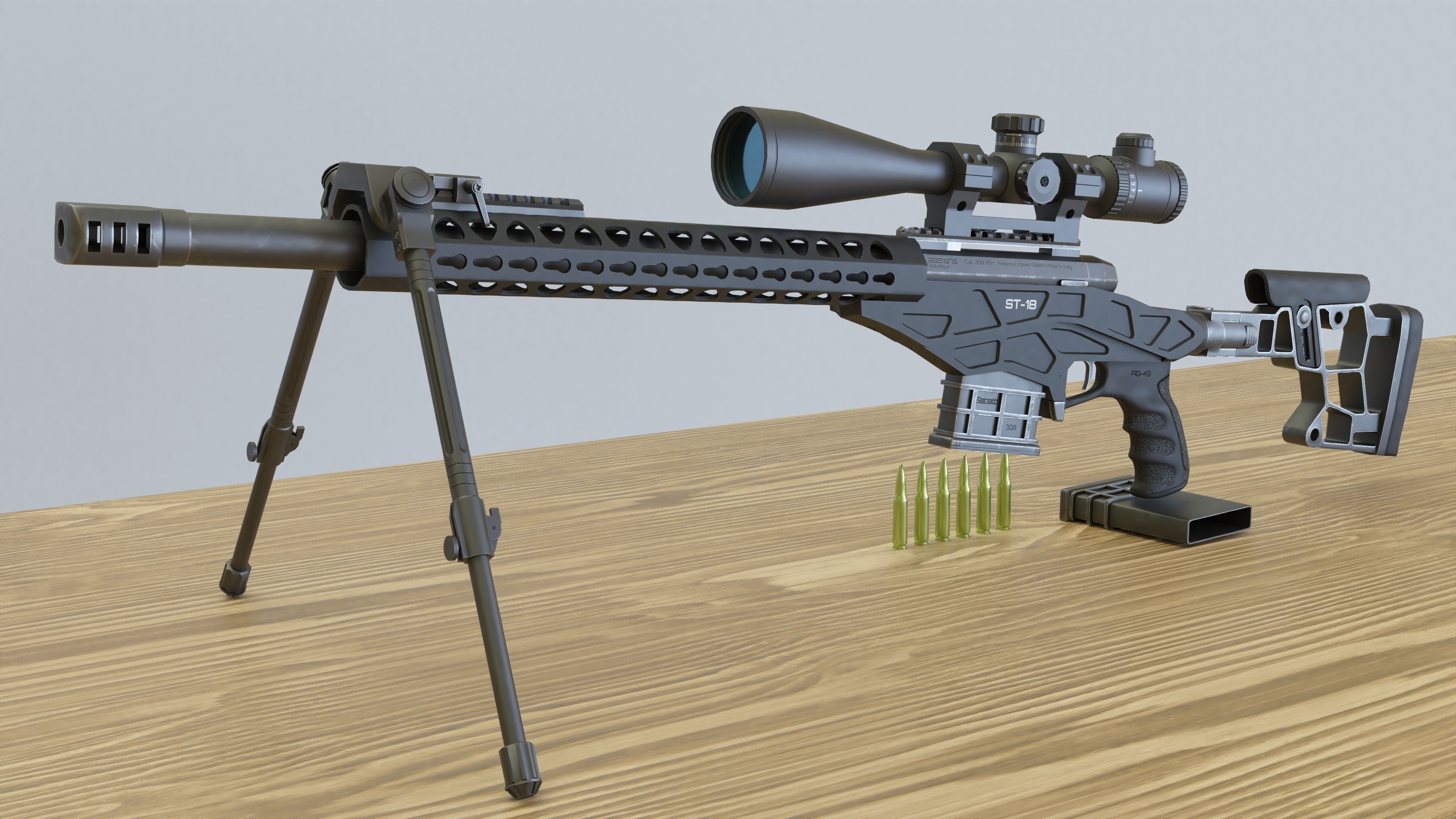 3D model Sabatti ST 18 Sniper Rifle VR / AR / low-poly | CGTrader