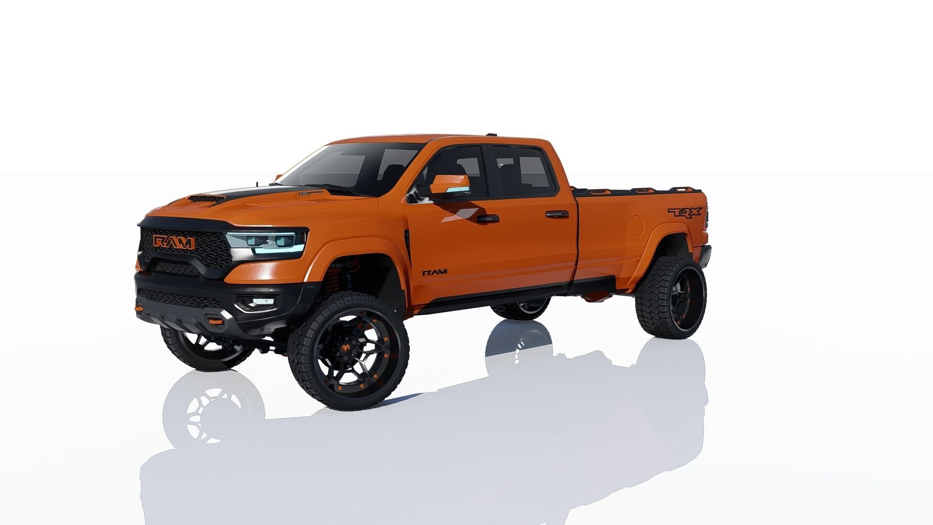 Ram 1500 TRX Extended Wheel Base Lifted 3D model | CGTrader