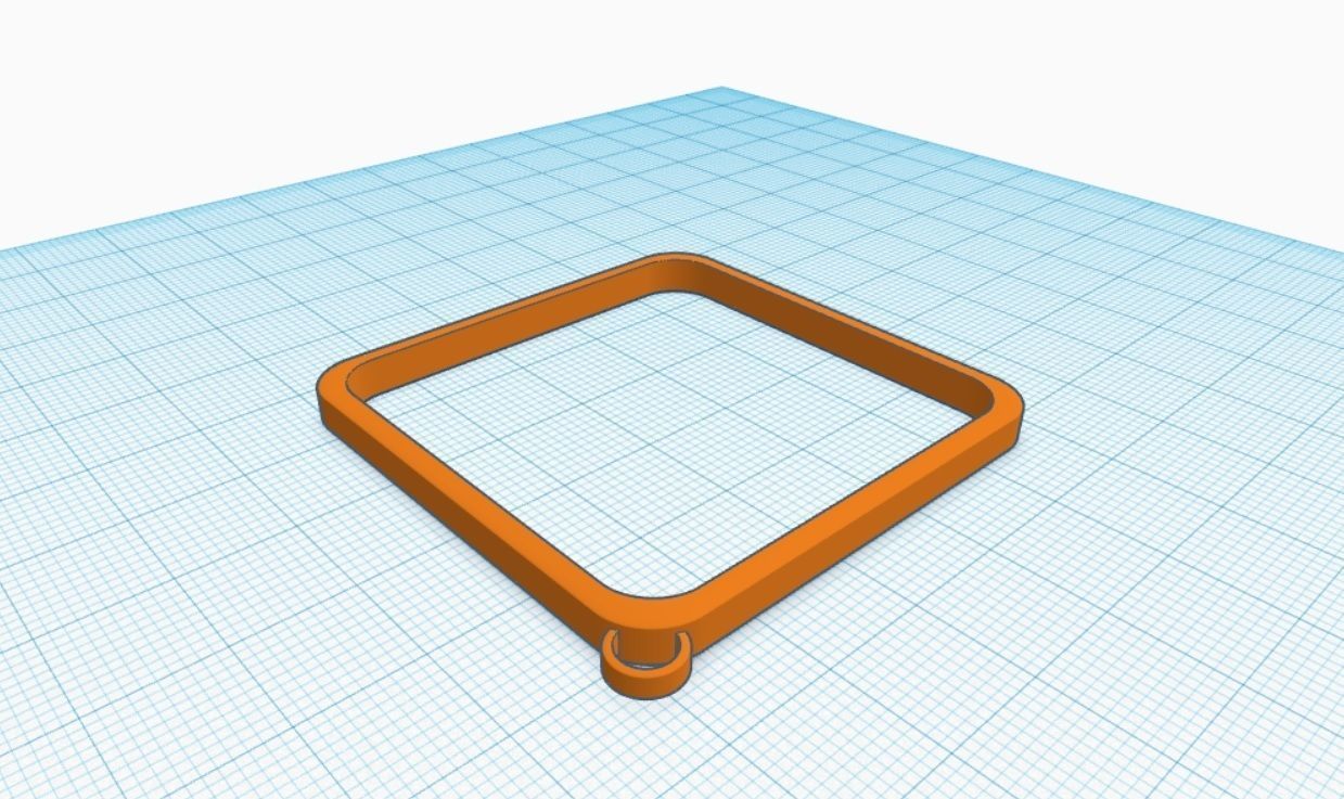 Frame for keychains 3D model 3D printable | CGTrader