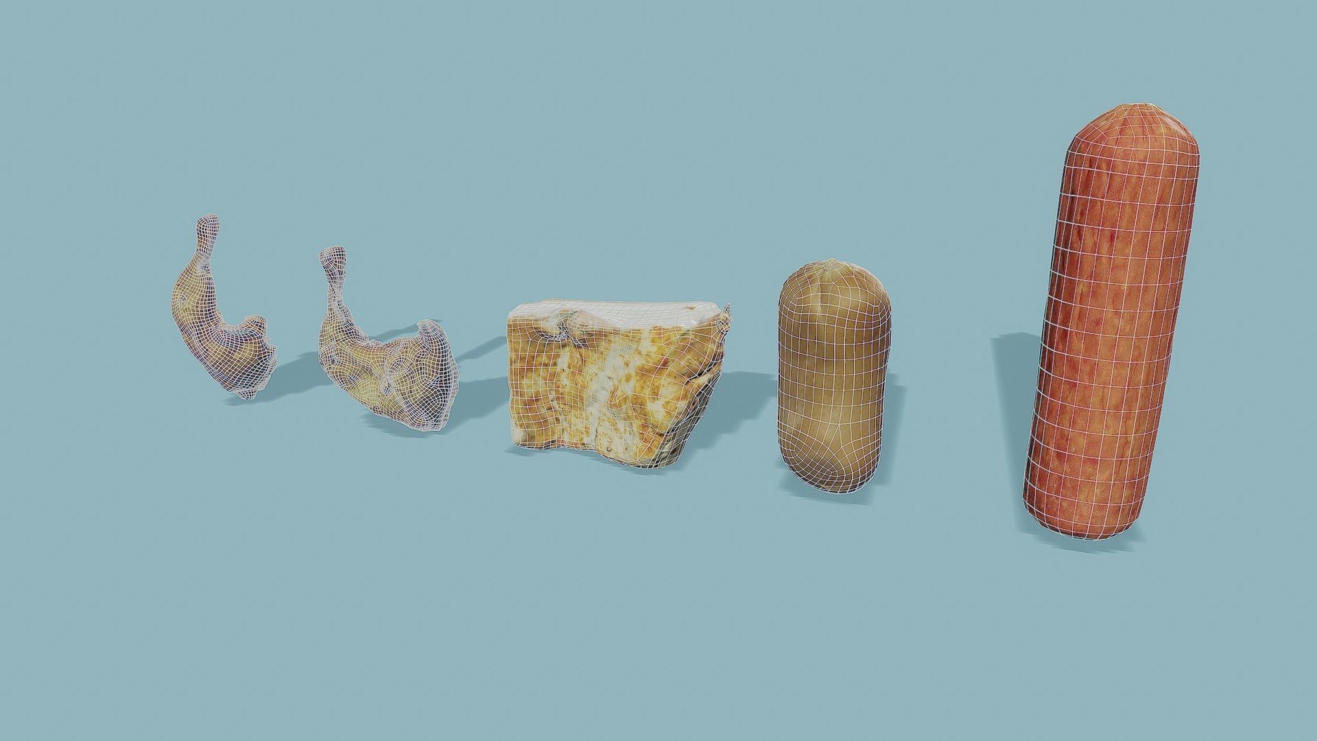 3D model 3D Scan Meat Pack - Props VR / AR / low-poly | CGTrader