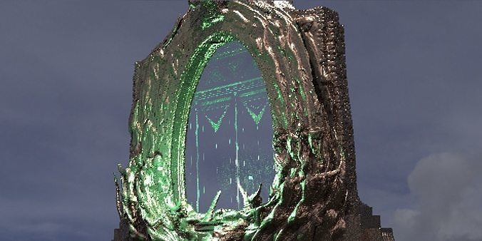Witches Medieval Portal Doorway 3 3D model | CGTrader