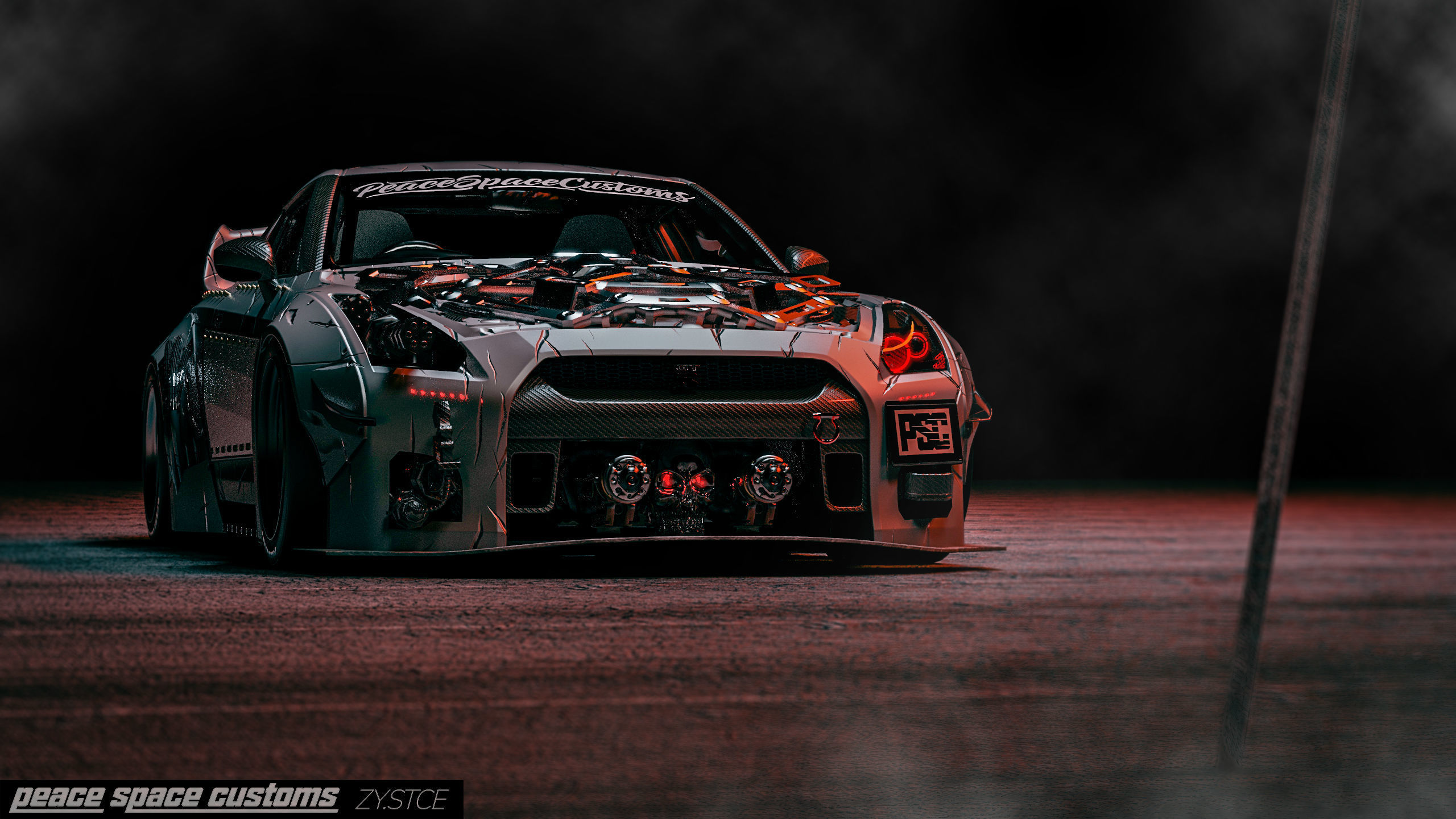 Nissan GT-R R35 Cyberpunk Custom 3D model | CGTrader