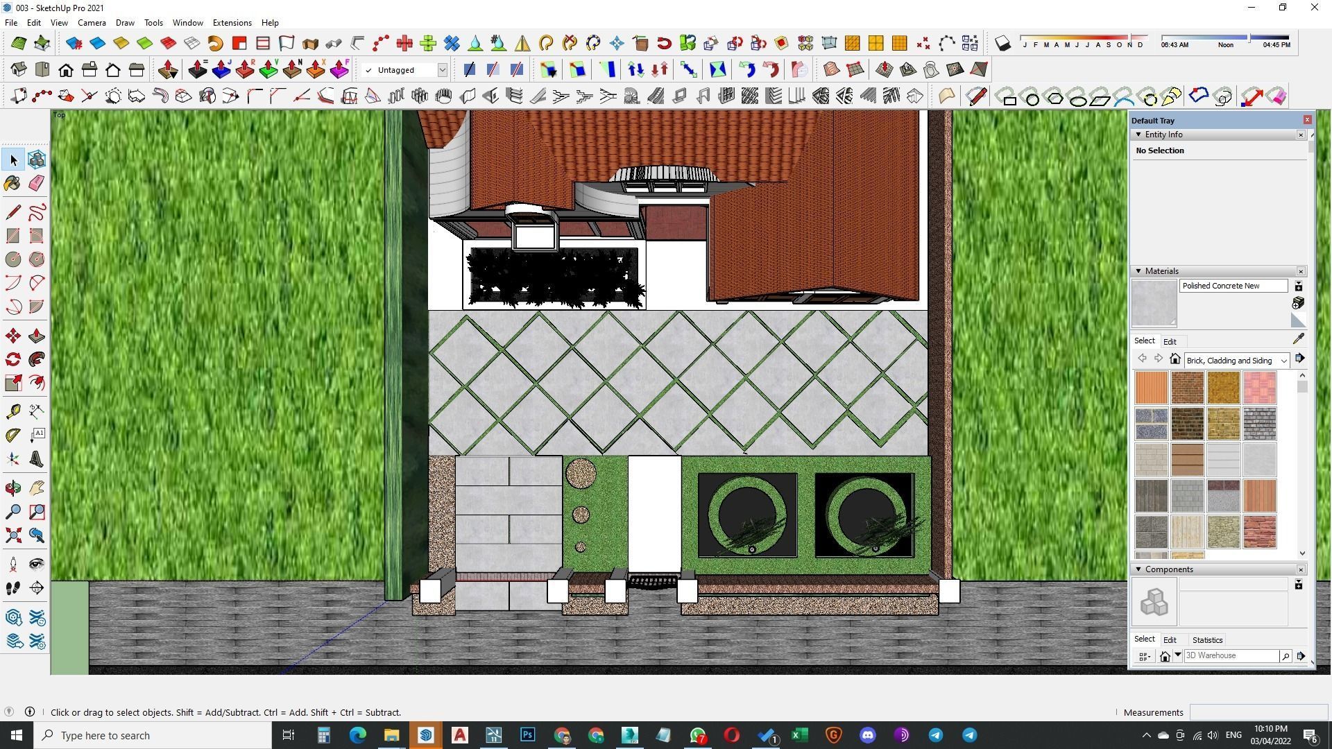 Front yard design of Residential house 3d model 3D model | CGTrader