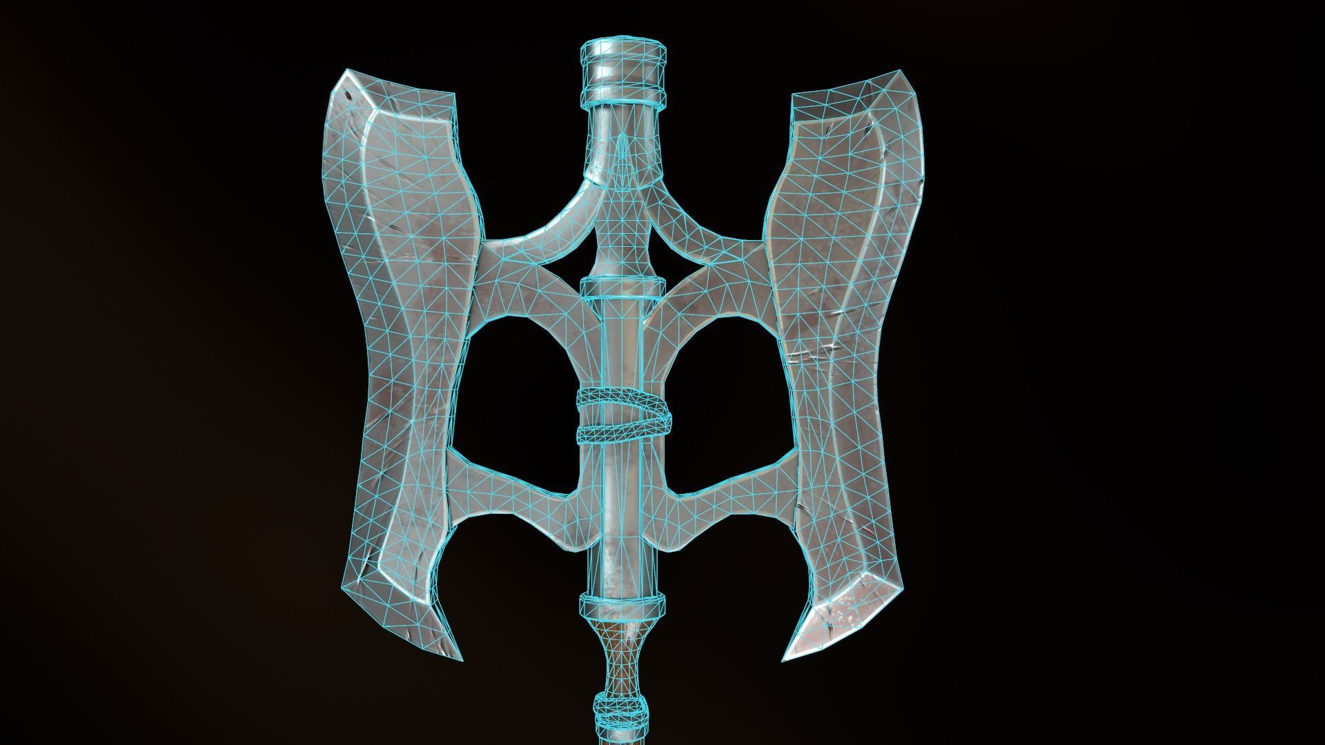 Heavy Battle Axe Stylized - PBR Low Poly Model free VR / AR / low-poly ...