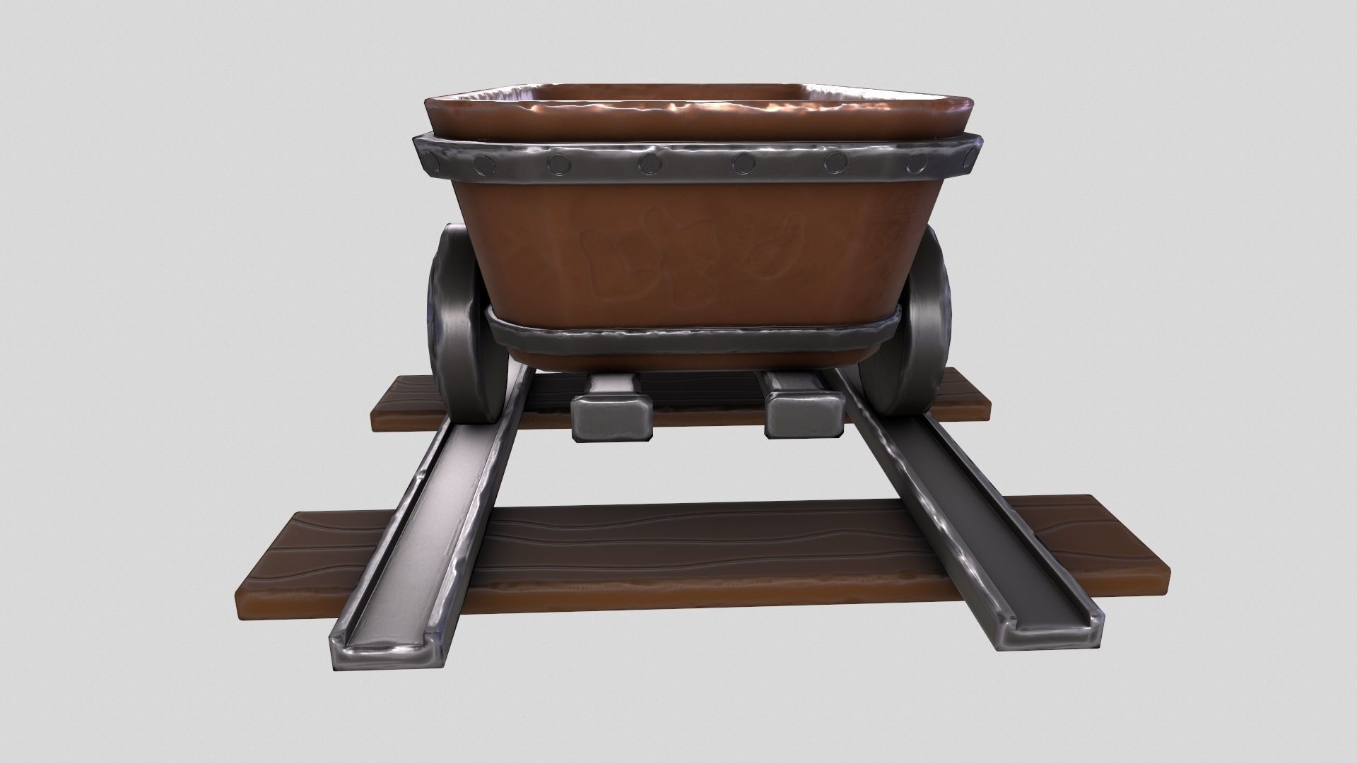 Stylized MineCart free VR / AR / low-poly 3D model | CGTrader