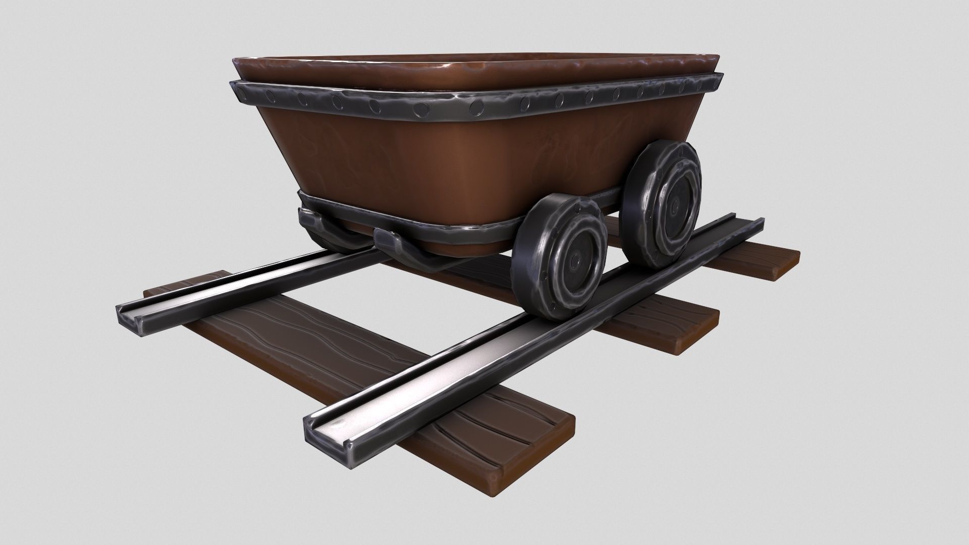 Stylized MineCart free VR / AR / low-poly 3D model | CGTrader