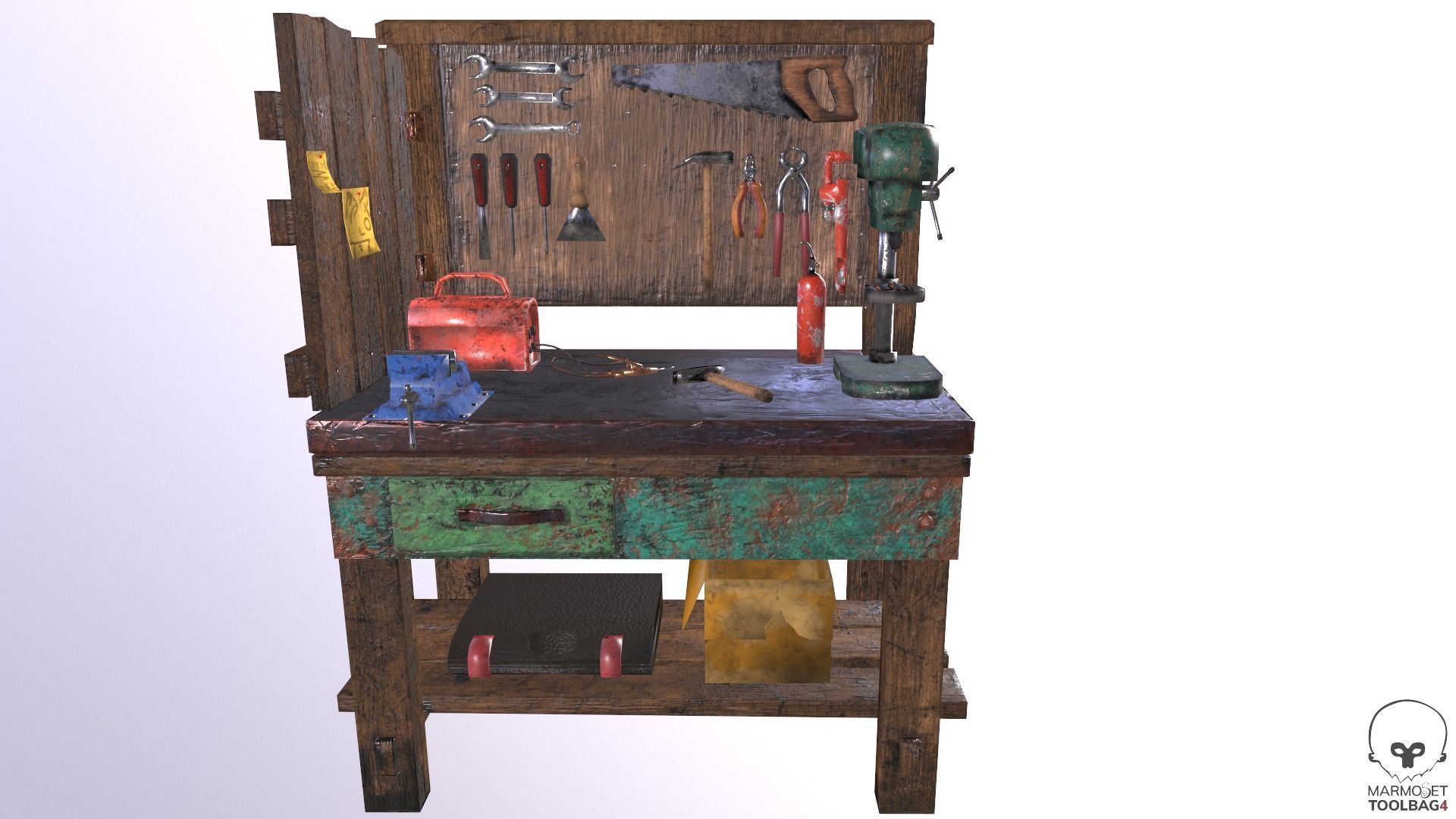 3D model Workbench with tools VR / AR / low-poly | CGTrader