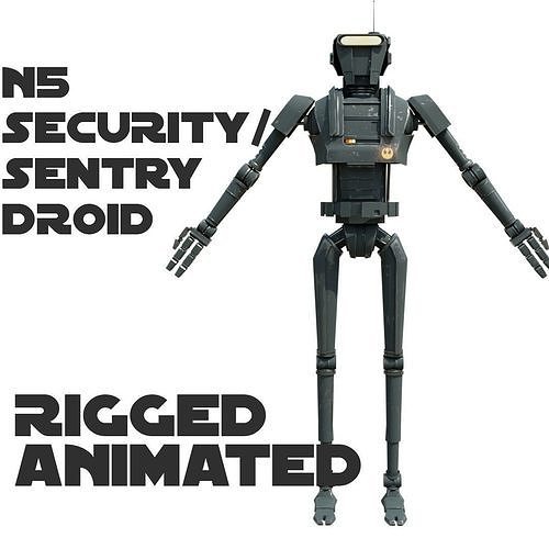 New Republic Security Droid free 3D model animated rigged | CGTrader