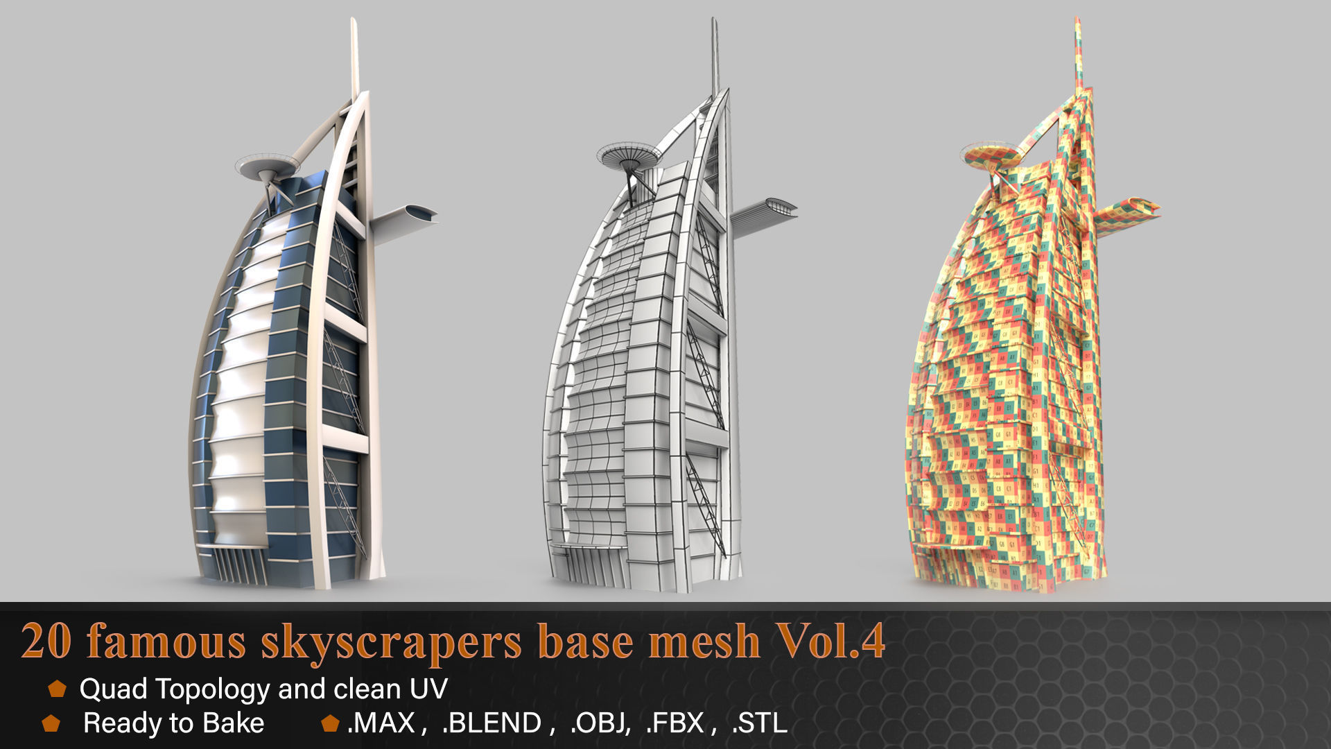 3D model 20 Famous Skyscrapers Base Mesh Vol 4 VR / AR / low-poly ...