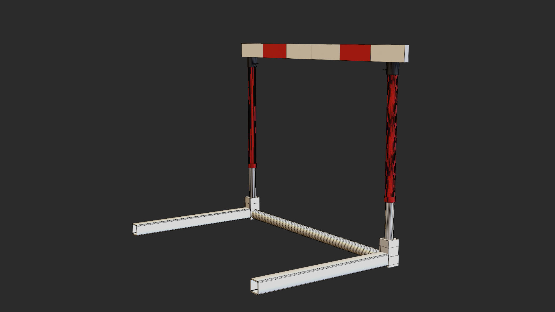 Hurdle barrier with stripes 3D model | CGTrader