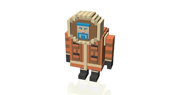 3D model Eskimo Voxel Character VR / AR / low-poly | CGTrader