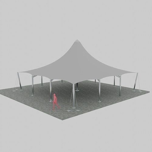 Tensile Structure 2 3D model | CGTrader