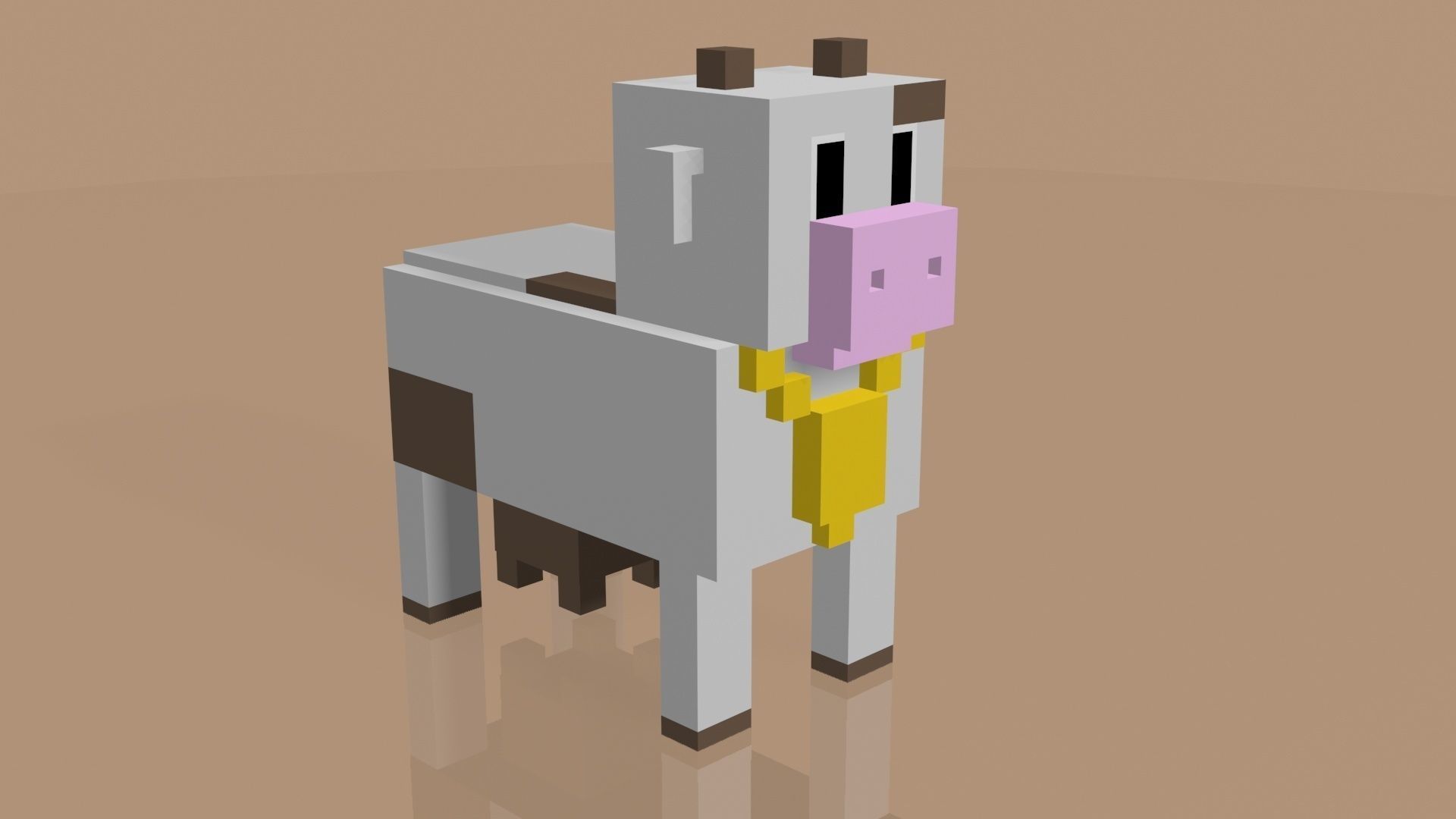 3D model Voxel Cow - Low Poly VR / AR / low-poly | CGTrader