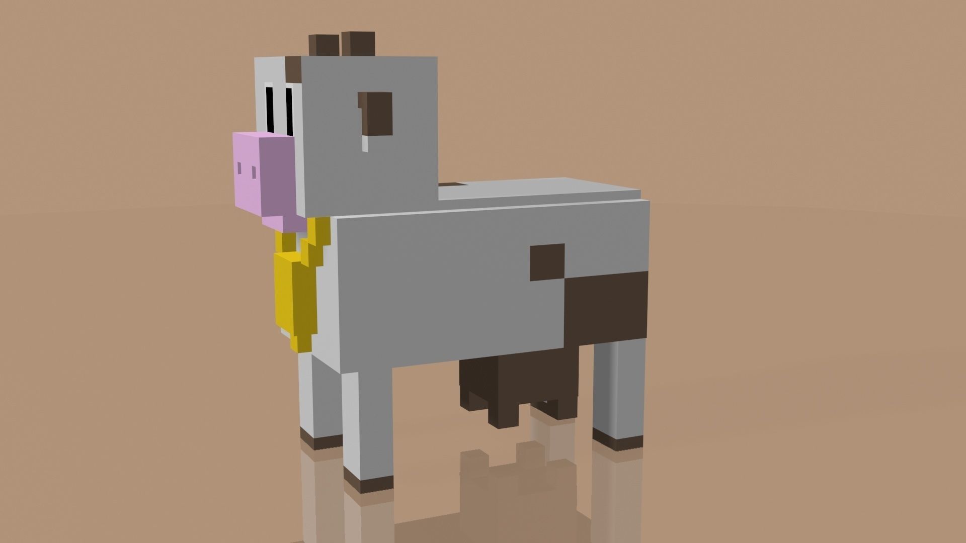 3D model Voxel Cow - Low Poly VR / AR / low-poly | CGTrader