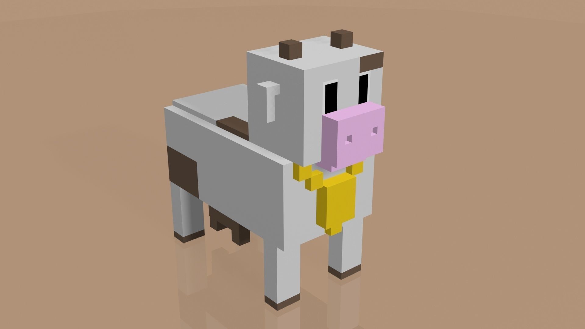 3D model Voxel Cow - Low Poly VR / AR / low-poly | CGTrader