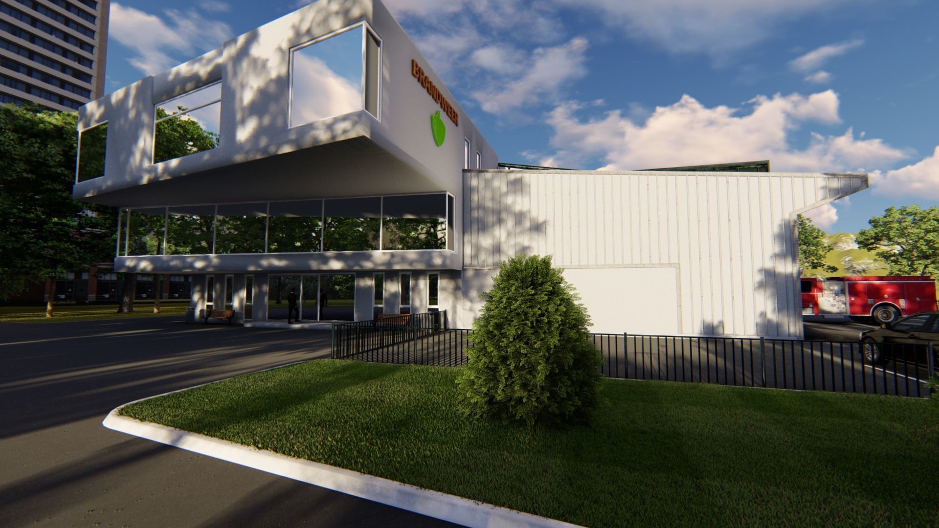 3D model FireStation Building 01 VR / AR / low-poly | CGTrader