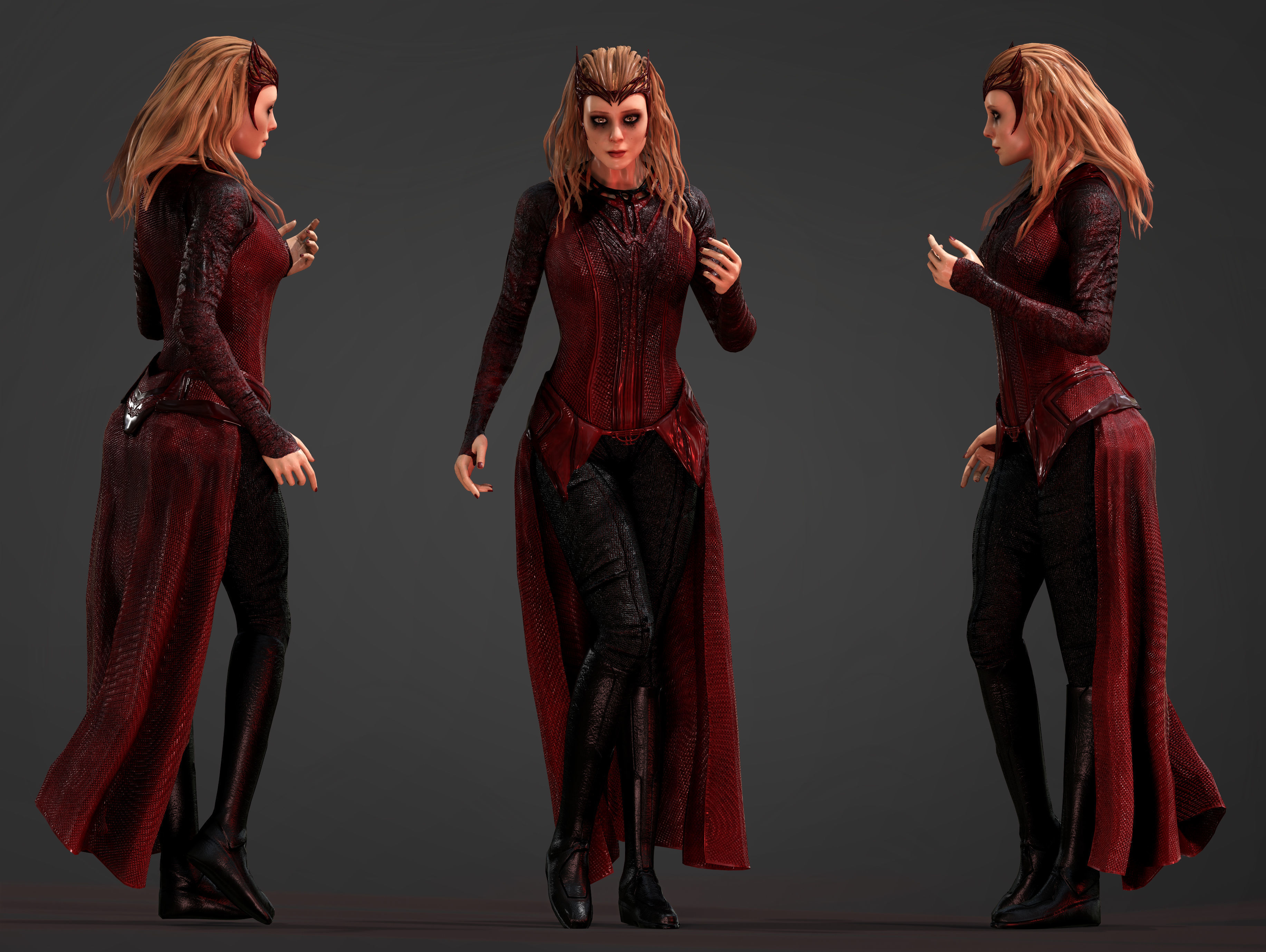 3D model Wanda Maximoff VR / AR / low-poly rigged | CGTrader