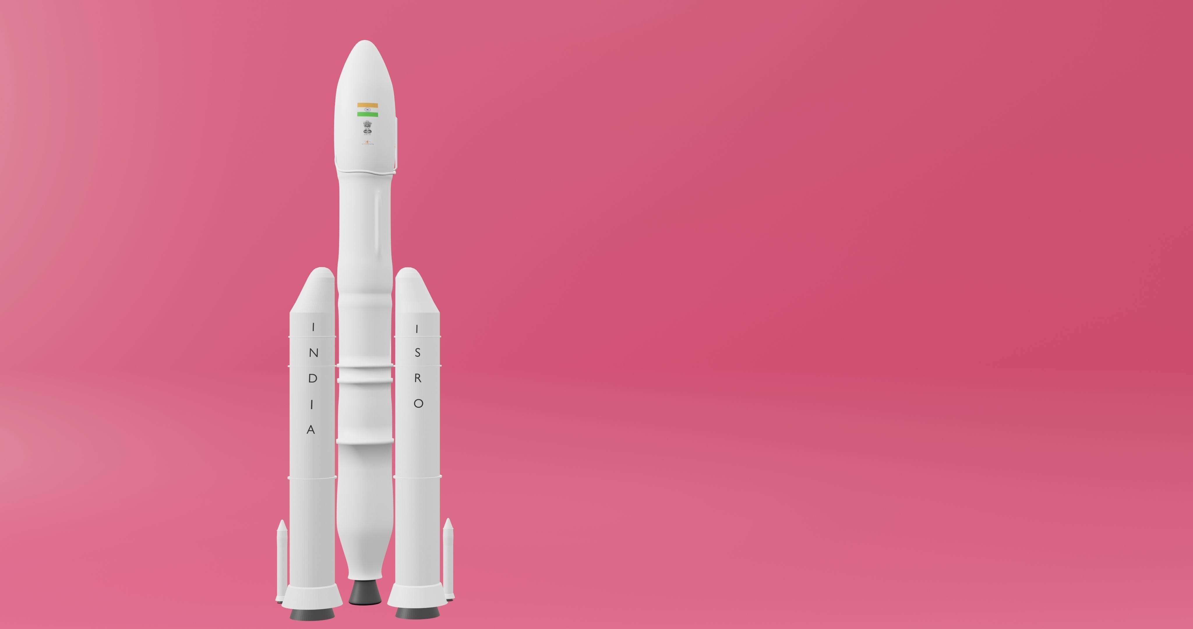 GSLV Geosynchronous Satellite Launch Vehicle Mk 3 ISRO 3D model | CGTrader