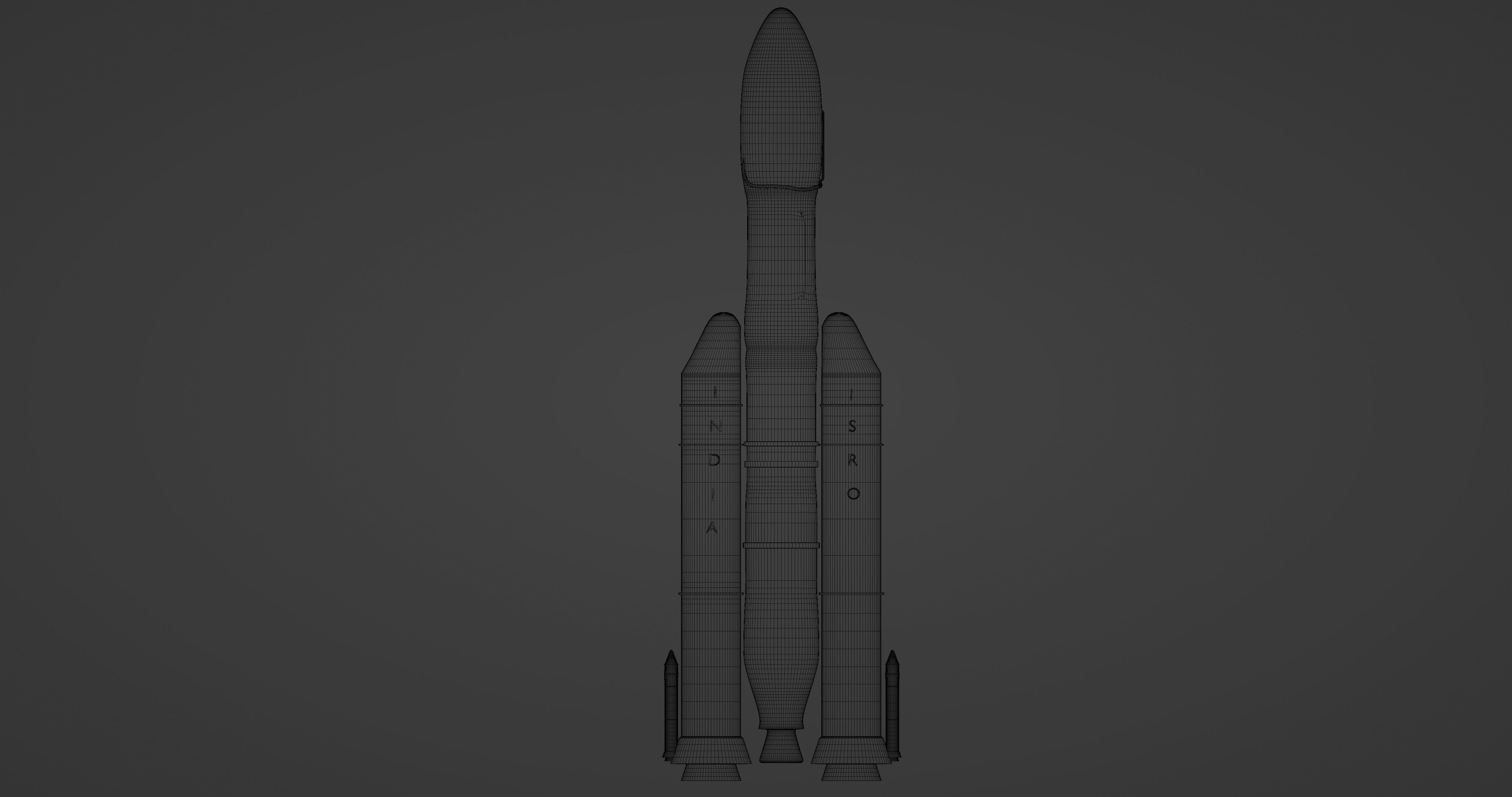 GSLV Geosynchronous Satellite Launch Vehicle Mk 3 ISRO 3D model | CGTrader