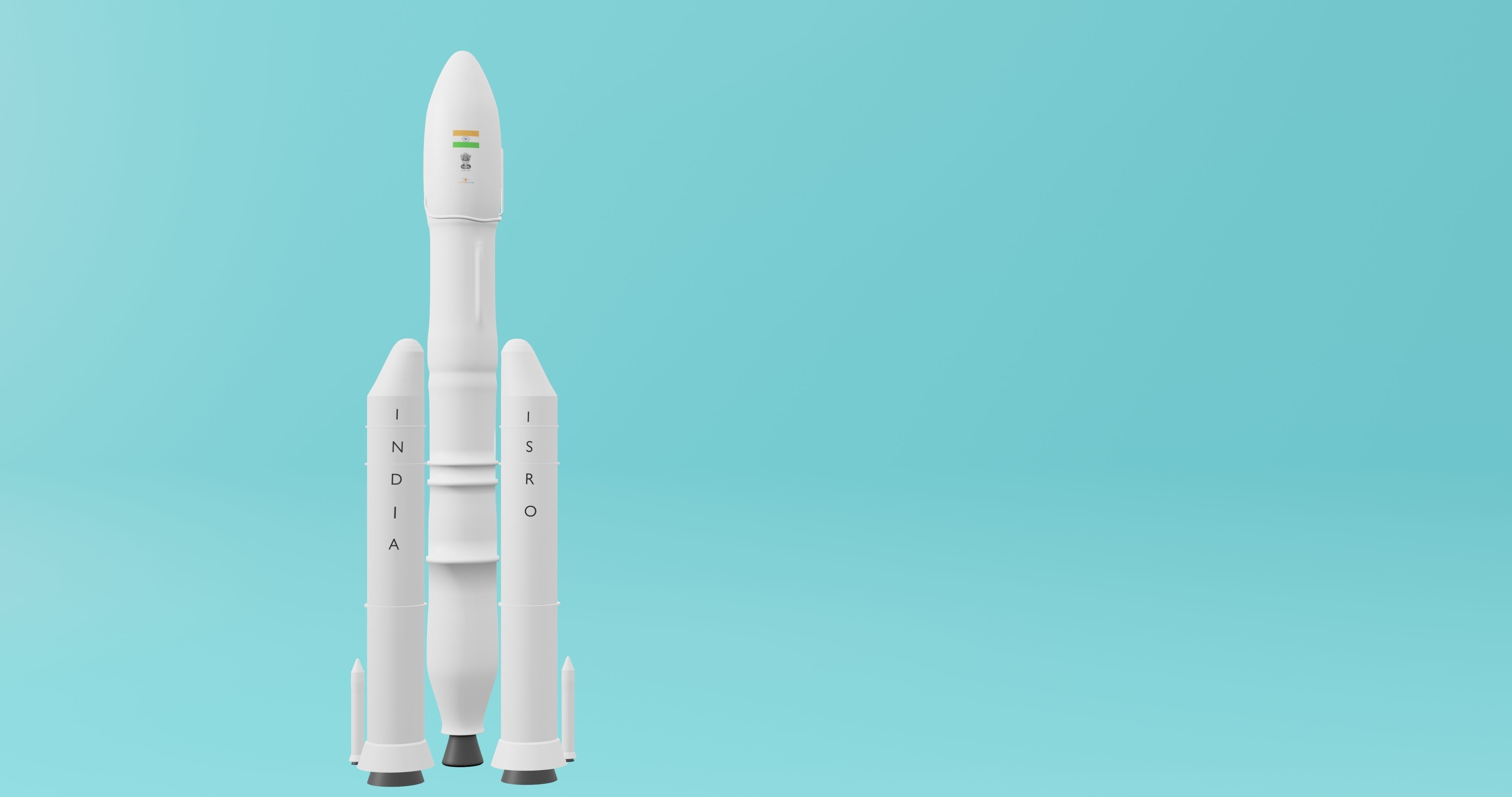 GSLV Geosynchronous Satellite Launch Vehicle Mk 3 ISRO 3D model | CGTrader