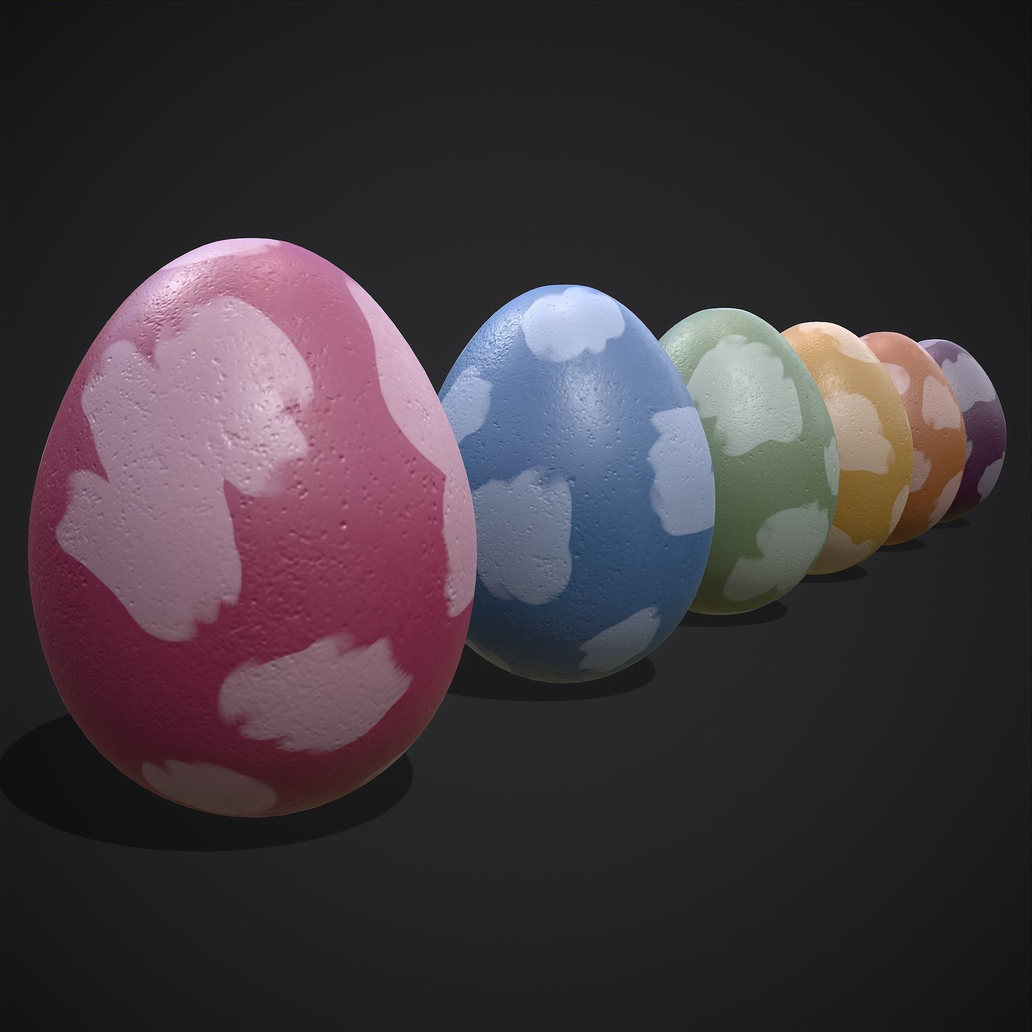 3D model Easter Eggs Patches VR / AR / low-poly | CGTrader