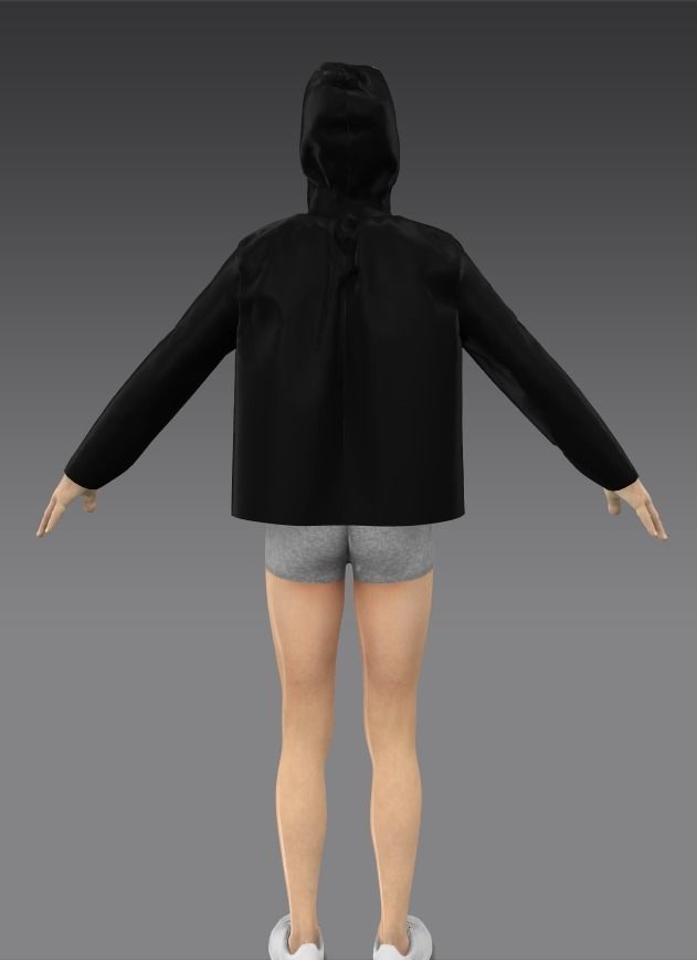 MEN ZIP HOODIE 3D model | CGTrader
