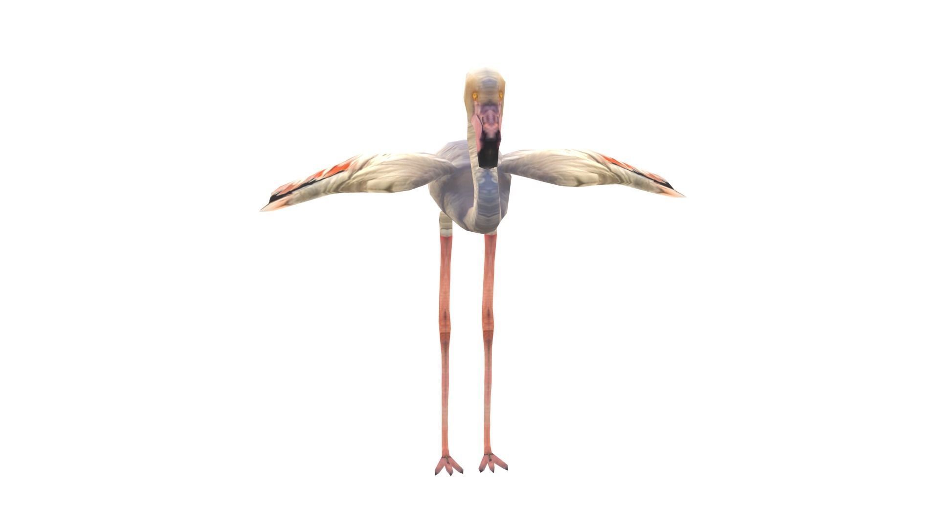 3D model Low Poly Flamingo Rigged With Realistic Texture VR / AR / low ...