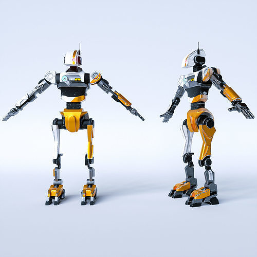 Primitive Robot 3D model | CGTrader