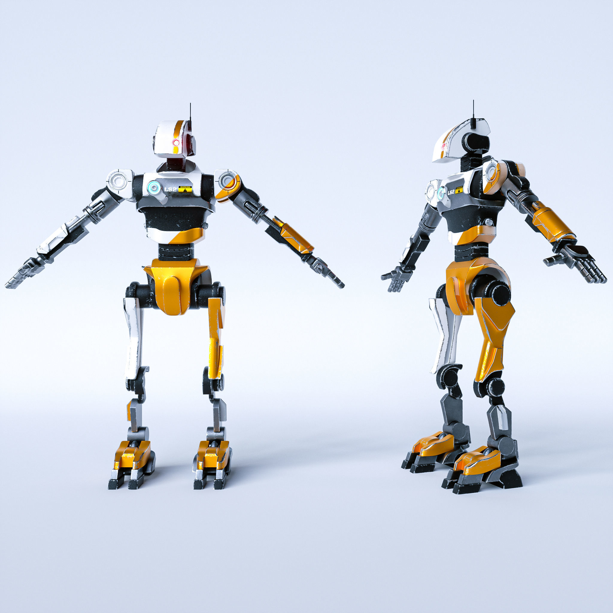 Primitive Robot 3D model | CGTrader