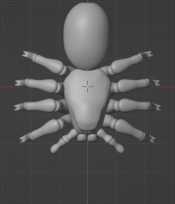 Simple Spider Model 3D model rigged | CGTrader