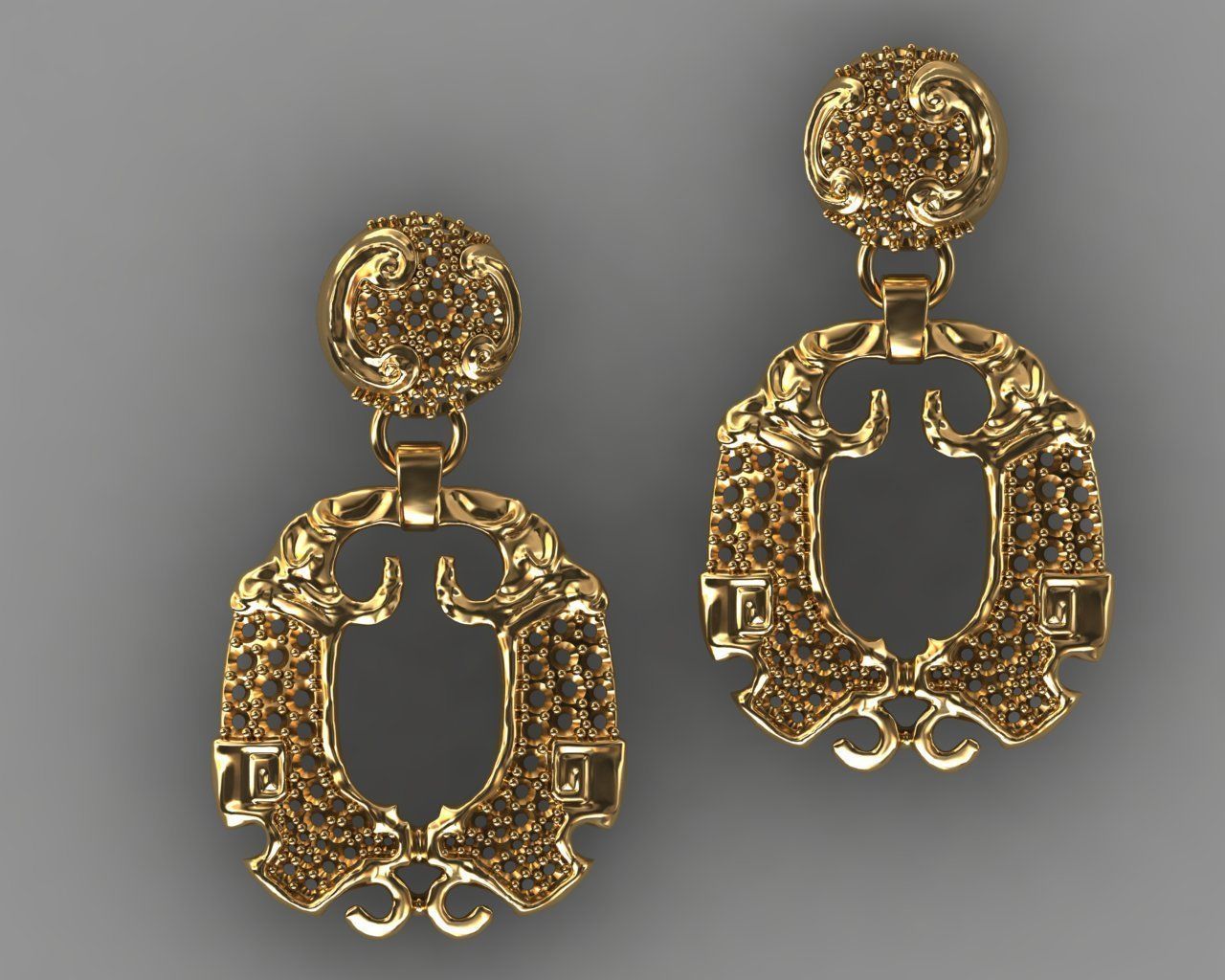 Vintage Earing 3D model 3D printable | CGTrader