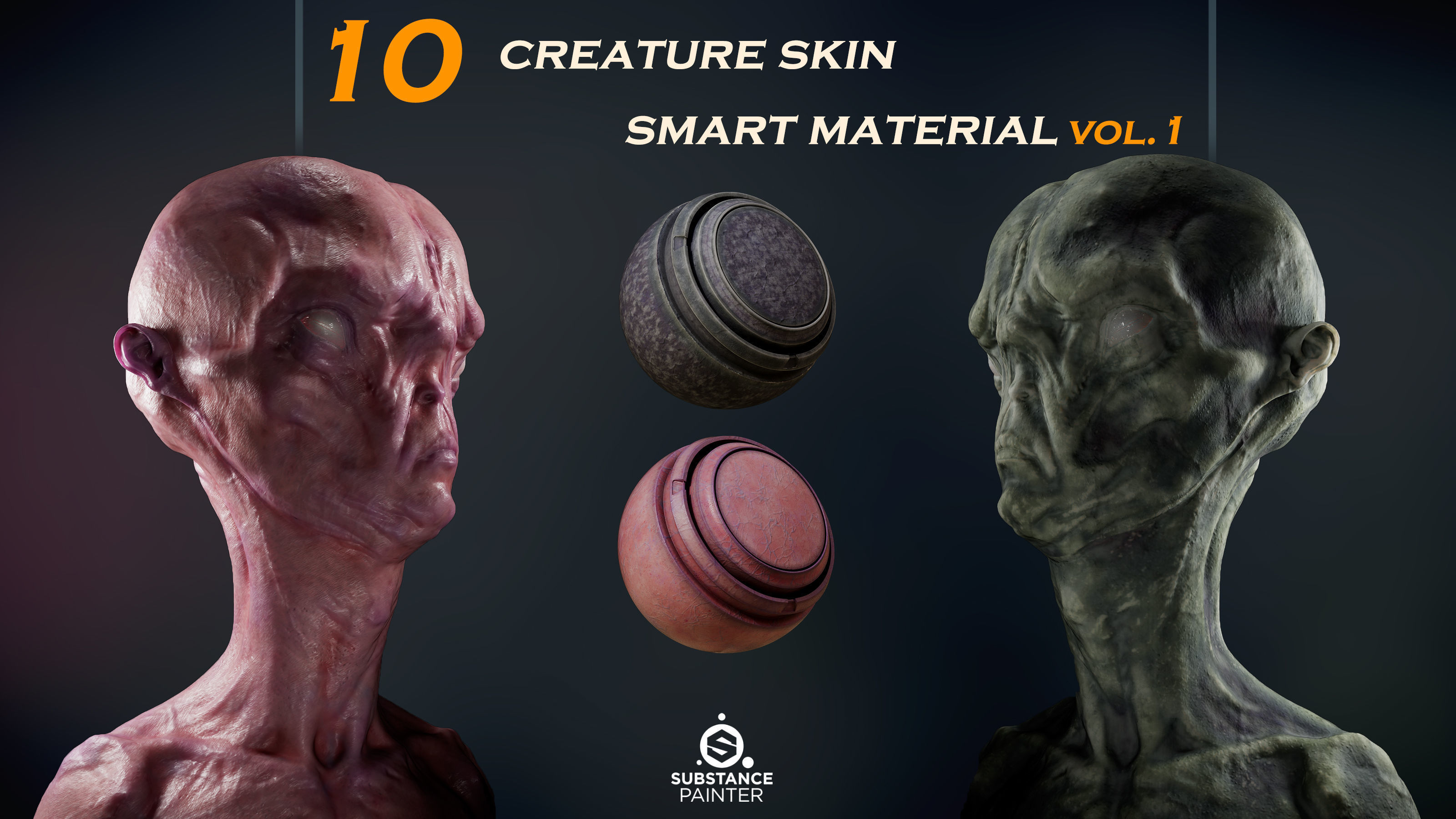 10 Creature skin smart material VOL01 3D model | CGTrader