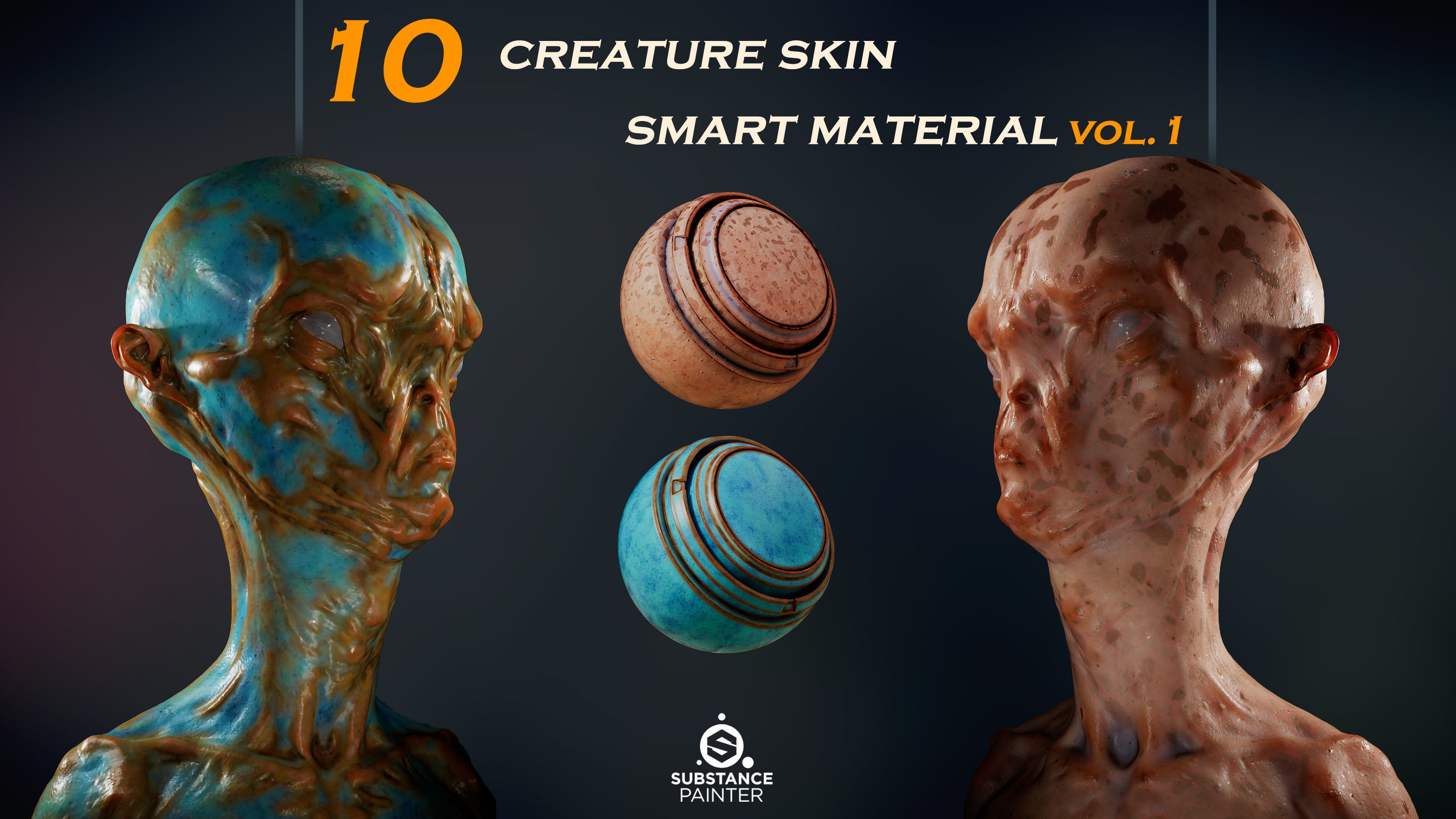 10 Creature skin smart material VOL01 3D model | CGTrader