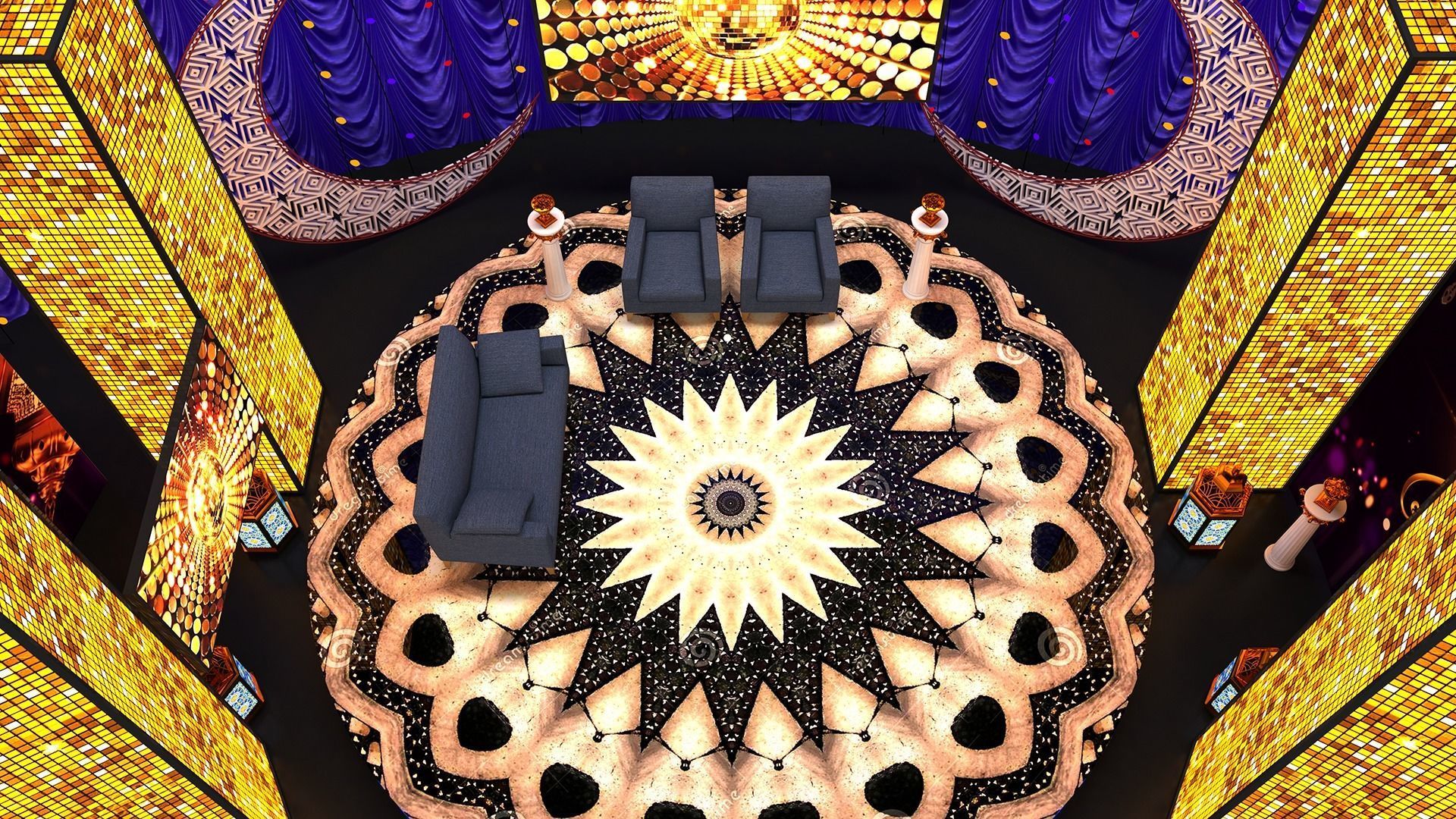 Islamic virtual Set 3D model | CGTrader