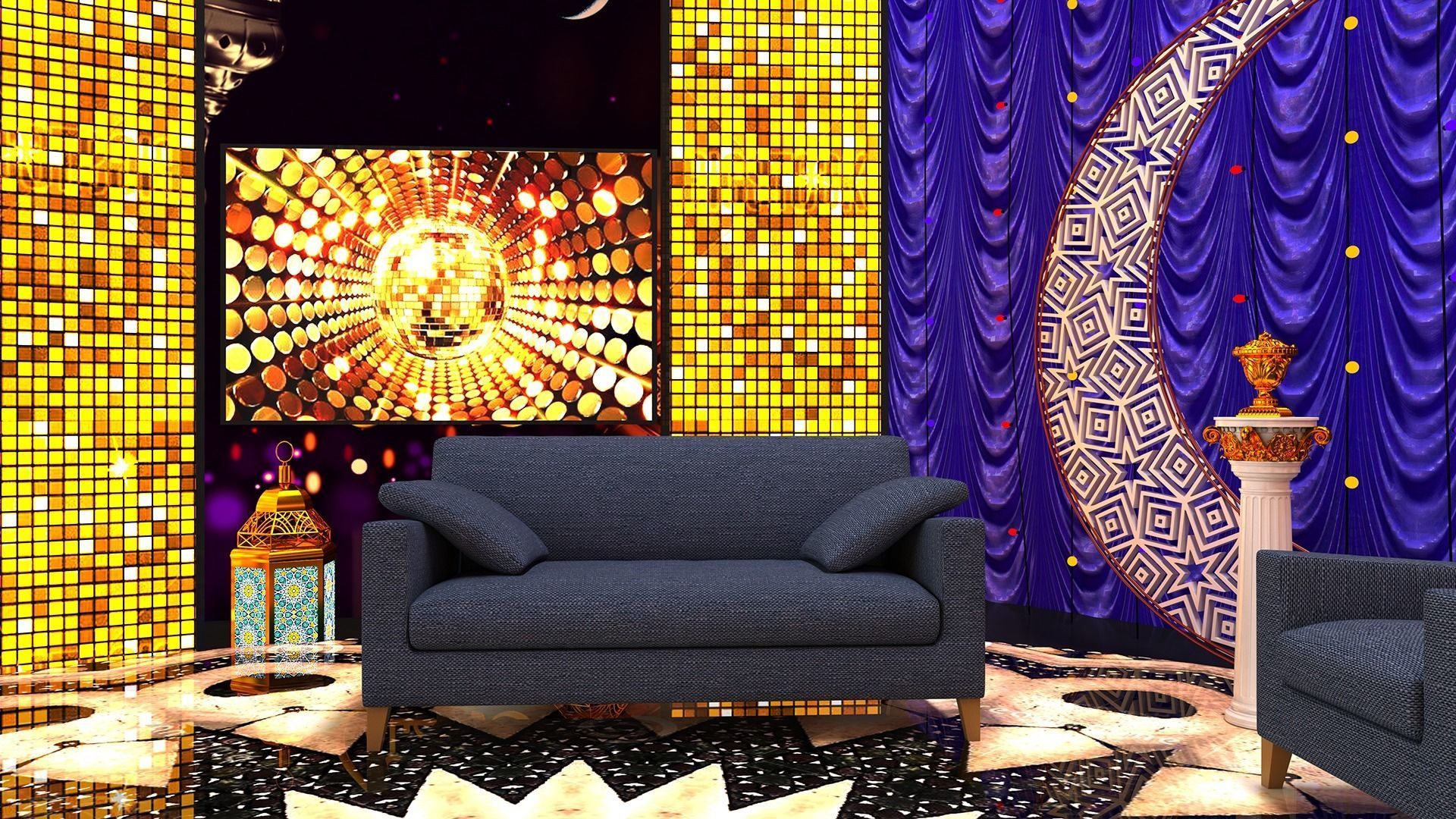 Islamic virtual Set 3D model | CGTrader