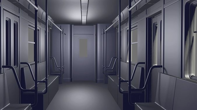 train metro interior 3D model | CGTrader