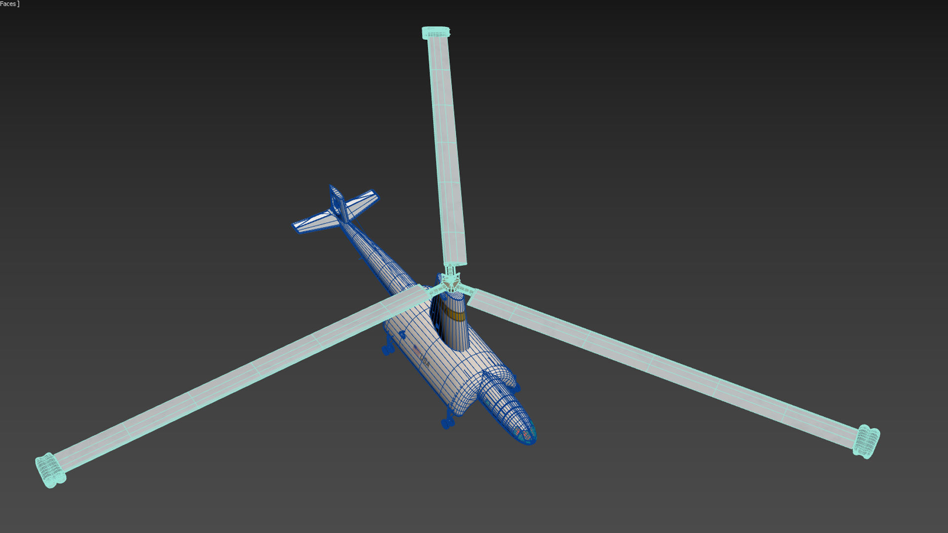 Hiller air tug heavy helicopter 3D model | CGTrader