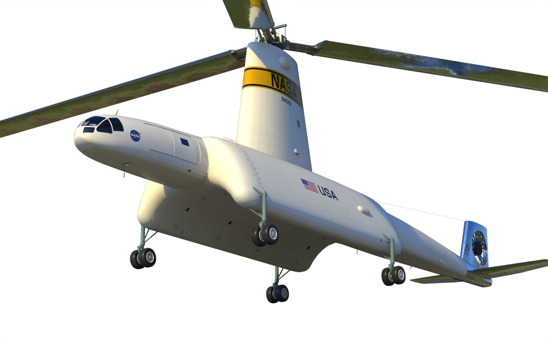 Hiller air tug heavy helicopter 3D model | CGTrader